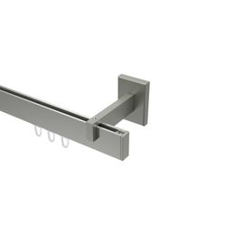 GARDINENSTANGE INNENLAUF Smartline Paxo 100 cm, 1-l&auml;ufig, 14x35 mm Edelstahl-Optik