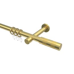 GARDINENSTANGE Prestige Mavell 480 cm (geteilt in 3 x 160 cm), 1-l&auml;ufig, 20 mm &Oslash; Messing-Optik