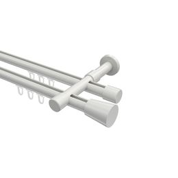 GARDINENSTANGE INNENLAUF Prestige Sitra 320 cm (geteilt in 2 x 160 cm), 2-l&auml;ufig, 20 mm &Oslash; Wei&szlig;
