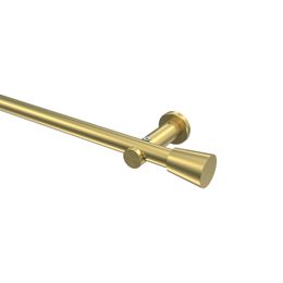 GARDINENSTANGE Platon Sitra 120 cm, 1-l&auml;ufig (ohne Ringe), 20 mm &Oslash; Messing-Optik