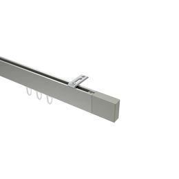 GARDINENSTANGE INNENLAUF Smartline Lox 400 cm (geteilt in 2 x 200 cm), 1-l&auml;ufig, 14x35 mm Edelstahl-Optik