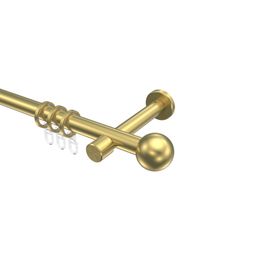 GARDINENSTANGE Prestige Luino 600 cm (geteilt in 3 x 200 cm), 1-l&auml;ufig, 20 mm &Oslash; Messing-Optik
