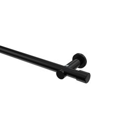 GARDINENSTANGE Platon Santo 240 cm (geteilt in 2 x 120 cm), 1-l&auml;ufig (ohne Ringe), 20 mm &Oslash; Schwarz