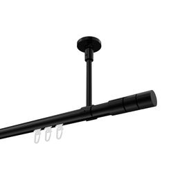 GARDINENSTANGE INNENLAUF Sonette Elanto 400 cm (geteilt in 2 x 200 cm), 1-l&auml;ufig, 20 mm &Oslash; Schwarz