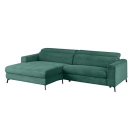 KAWOLA ECKSOFA LAISKA Smaragdgr&uuml;n Cord