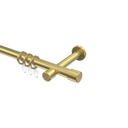 GARDINENSTANGE Prestige Santo 520 cm (geteilt in 4 x 130 cm), 1-l&auml;ufig, 20 mm &Oslash; Messing-Optik
