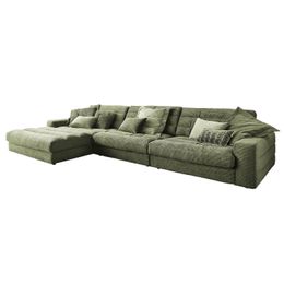 KAWOLA ECKSOFA XL LANA Gr&uuml;n Cord