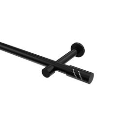 GARDINENSTANGE Prestige Zoena 320 cm (geteilt in 2 x 160 cm), 1-l&auml;ufig (ohne Ringe), 20 mm &Oslash; Schwarz