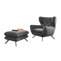 KAWOLA SESSEL CHARME Grau Cord