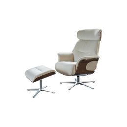 KAWOLA RELAXSESSELSET TOSAR Cremewei&szlig; Velvet