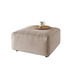 KAWOLA POLSTERHOCKER RANI Taupe Cord