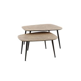 KAWOLA COUCHTISCH LAUCA 2ER SET Bronze Metall