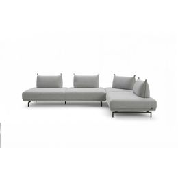 KAWOLA ECKSOFA CANE Grau Webstoff