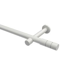 GARDINENSTANGE Prestige Elanto 520 cm (geteilt in 4 x 130 cm), 1-l&auml;ufig (ohne Ringe), 20 mm &Oslash; Wei&szlig;