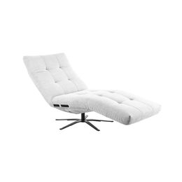 KAWOLA RELAXLIEGE LETICIA Wei&szlig; Cord Drehbar (360&deg;), Relaxfunktion