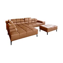 KAWOLA ECKSOFA NELSON Braun Leder