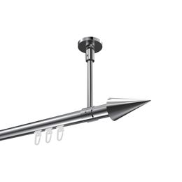 GARDINENSTANGE INNENLAUF Sonette Savio 280 cm (geteilt in 2 x 140 cm), 1-l&auml;ufig, 20 mm &Oslash; Chrom