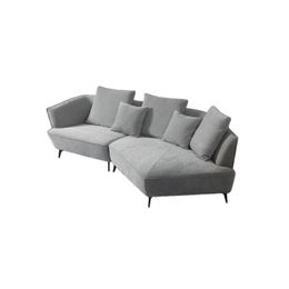 KAWOLA DESIGNSOFA GARBO Grau Webstoff