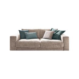 KAWOLA SOFA 2-SITZER MADELINE Taupe Cord