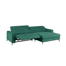 KAWOLA ECKSOFA LAISKA Smaragdgr&uuml;n Cord Relaxfunktion