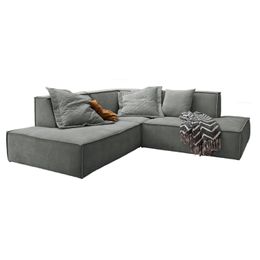 KAWOLA ECKSOFA SAMU Grau Webstoff