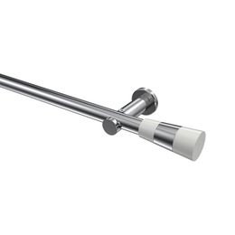 GARDINENSTANGE Platon Tanara 260 cm (geteilt in 2 x 130 cm), 1-l&auml;ufig (ohne Ringe), 20 mm &Oslash; Chrom