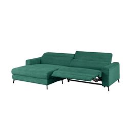 KAWOLA ECKSOFA LAISKA Smaragdgr&uuml;n Cord Relaxfunktion