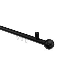 GARDINENSTANGE INNENLAUF Sonius Luino 140 cm, 1-l&auml;ufig, 20 mm &Oslash; Schwarz