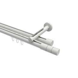 GARDINENSTANGE INNENLAUF Siteno Elanto 100 cm, 2-l&auml;ufig, 20 mm &Oslash; Wei&szlig;