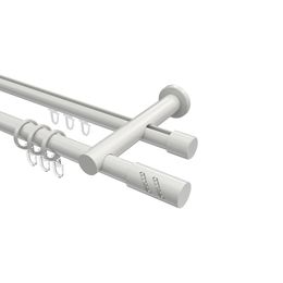 GARDINENSTANGE RUNDROHR-INNENLAUF Platon Zoena 400 cm (geteilt in 2 x 200 cm), 2-l&auml;ufig, 20 mm &Oslash; Wei&szlig;