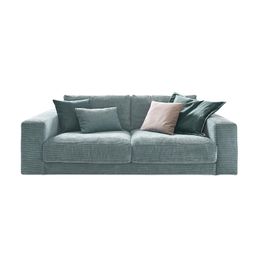 KAWOLA SOFA 2-SITZER MADELINE Hellblau Cord