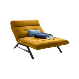 KAWOLA LIEGE MIT MOTORISCHER RELAXFUNKTION AMERIVA Gelb Velvet Relaxfunktion