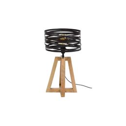 KAWOLA TISCHLAMPE DALIAN Schwarz Holz