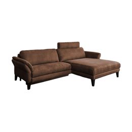 KAWOLA ECKSOFA MALTA Braun Webstoff