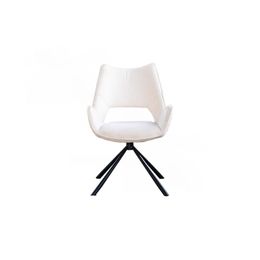 KAWOLA ESSZIMMERSTUHL VELO Wei&szlig; Webstoff (1er-Set)