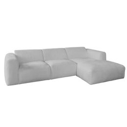 KAWOLA ECKSOFA VALAR Silber Webstoff