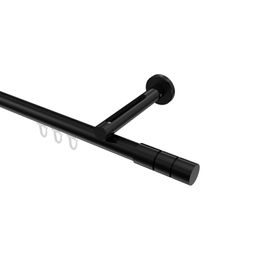 GARDINENSTANGE INNENLAUF Siteno Elanto 140 cm, 1-l&auml;ufig, 20 mm &Oslash; Schwarz