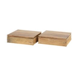 KAWOLA NACHTTISCH FIRU 2ER SET Holz Akazie