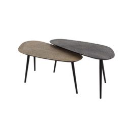 KAWOLA COUCHTISCH LAUCA 2ER SET Multicolor Metall
