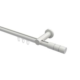 GARDINENSTANGE INNENLAUF Platon Elanto 320 cm (geteilt in 2 x 160 cm), 1-l&auml;ufig, 20 mm &Oslash; Wei&szlig;