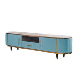 KAWOLA LOWBOARD MARIA Hellblau Marmor, Kunstleder