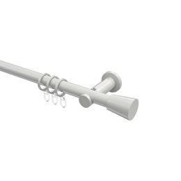 GARDINENSTANGE Platon Sitra 320 cm (geteilt in 2 x 160 cm), 1-l&auml;ufig, 20 mm &Oslash; Wei&szlig;