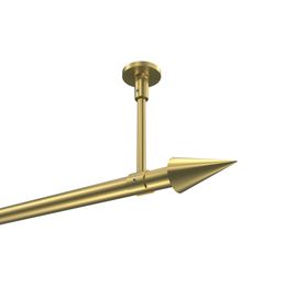 GARDINENSTANGE Sonette Savio 540 cm (geteilt in 3 x 180 cm), 1-l&auml;ufig, 20 mm &Oslash; Messing-Optik