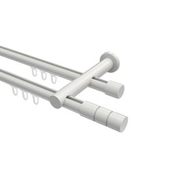 GARDINENSTANGE INNENLAUF Platon Elanto 540 cm (geteilt in 3 x 180 cm), 2-l&auml;ufig, 20 mm &Oslash; Wei&szlig;