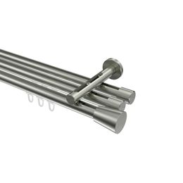 GARDINENSTANGE INNENLAUF Siteno Sitra 180 cm, 3-l&auml;ufig, 20 mm &Oslash; Edelstahl-Optik