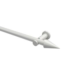 GARDINENSTANGE Platon Savio 400 cm (geteilt in 2 x 200 cm), 1-l&auml;ufig (ohne Ringe), 20 mm &Oslash; Wei&szlig;