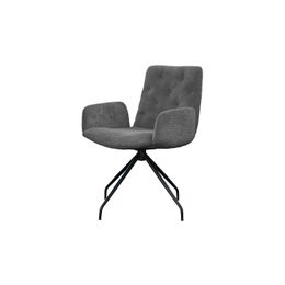 KAWOLA DREHSTUHL NEW CHARME Grau Cord (1er-Set)