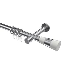 GARDINENSTANGE Prestige Tanara 360 cm (geteilt in 2 x 180 cm), 1-l&auml;ufig, 20 mm &Oslash; Chrom