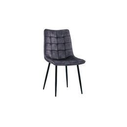 KAWOLA STUHL CLARA Anthrazit Velvet
