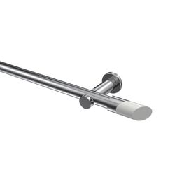 GARDINENSTANGE Platon Verano 360 cm (geteilt in 2 x 180 cm), 1-l&auml;ufig (ohne Ringe), 20 mm &Oslash; Chrom